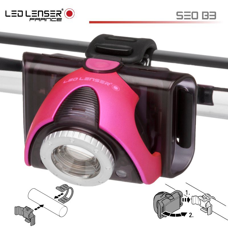 LED LENSER LAMPE VELO SEO B3R ROSE Lampe vélo et VTT