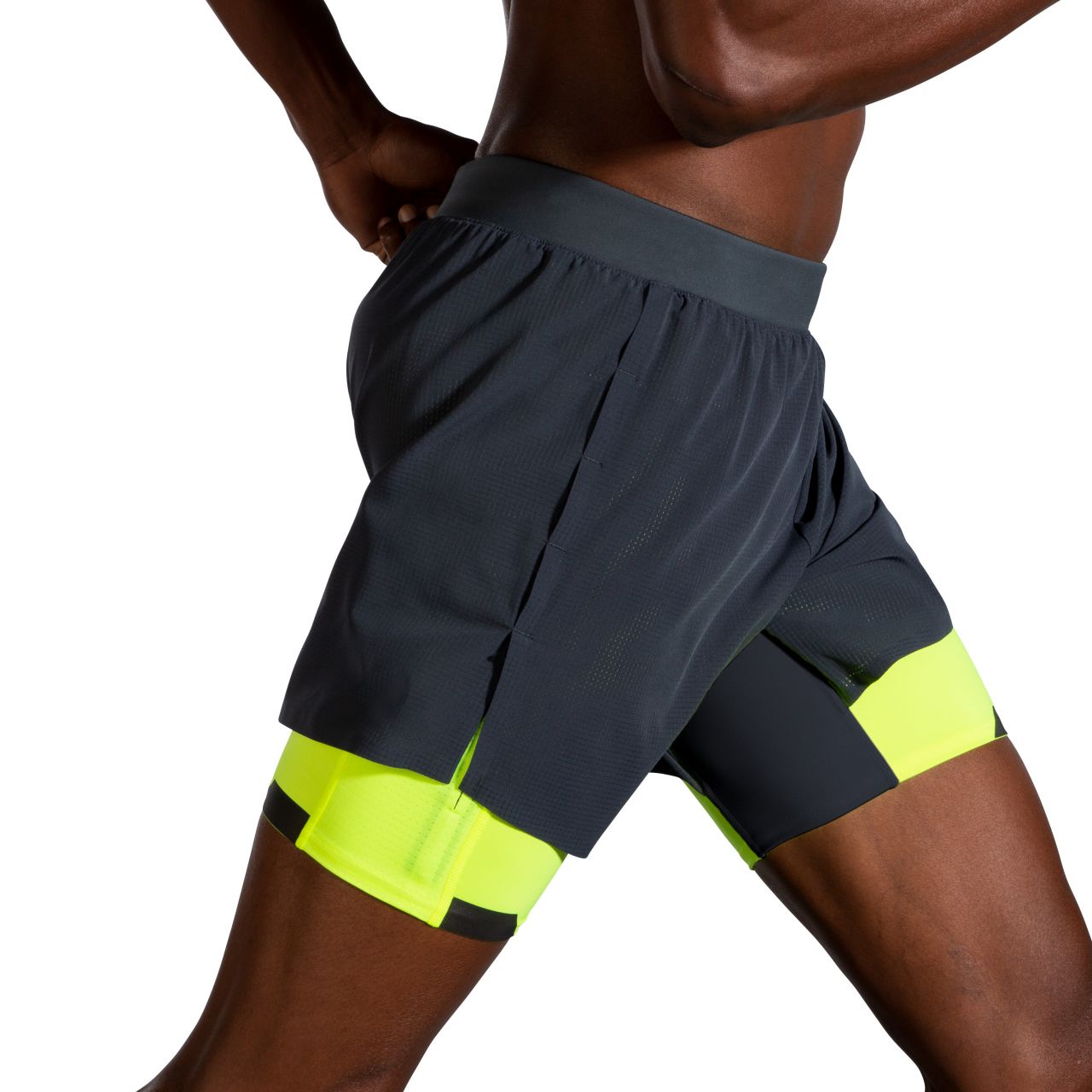 BROOKS SHORT RUN VISIBLE 2 EN 1 Short running brooks
