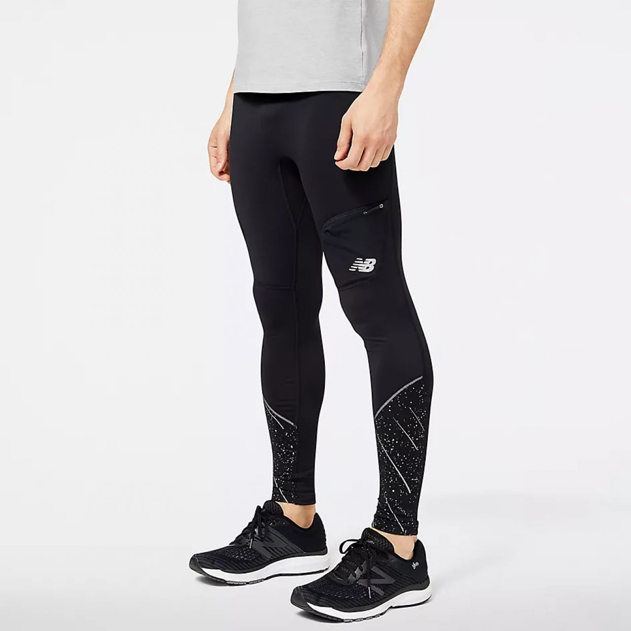 NEW BALANCE IMPACT REFLECTIVE RUN HEAT TIGHT NOIR Collant de running