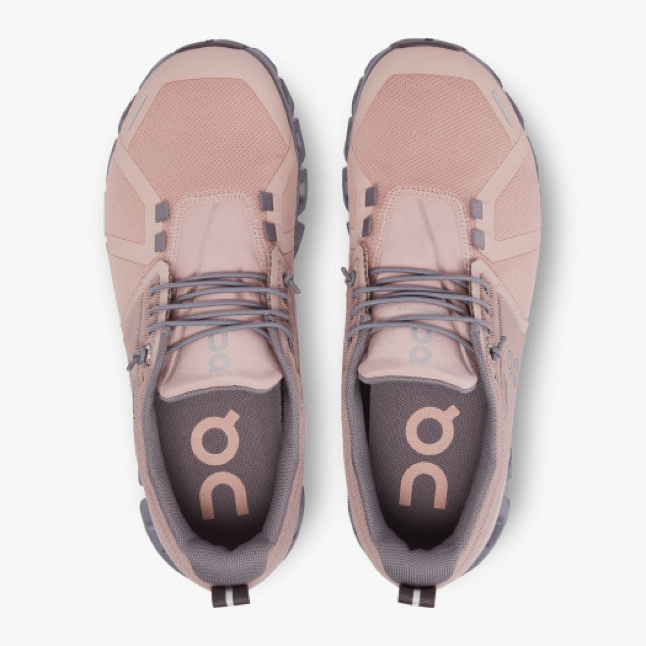 ON RUNNING CLOUD 5 WATERPROOF ROSE ET FOSSIL Chaussures étanche