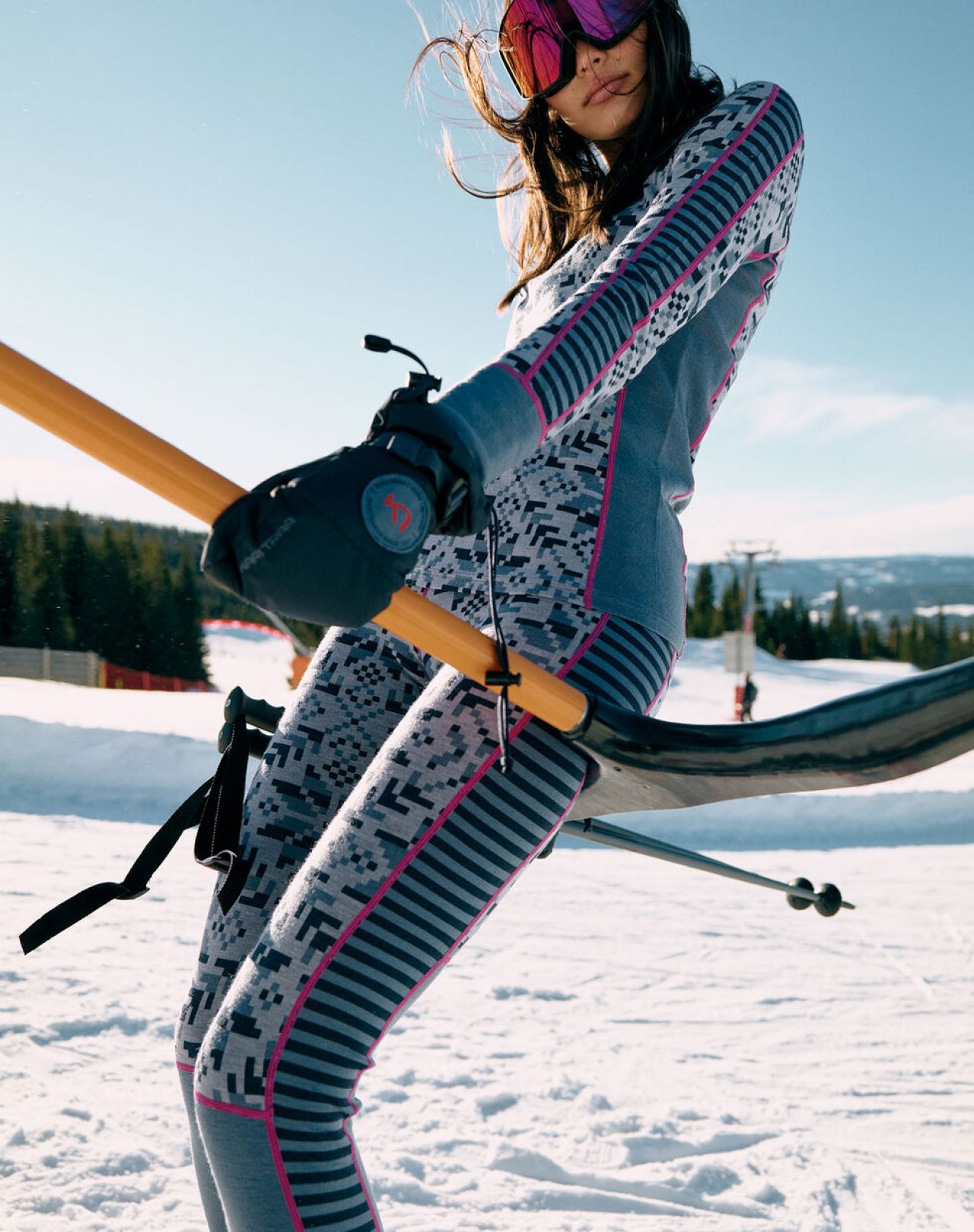 KARI TRAA ELSE PANT SAIL Sous vetement technique en laine merinos