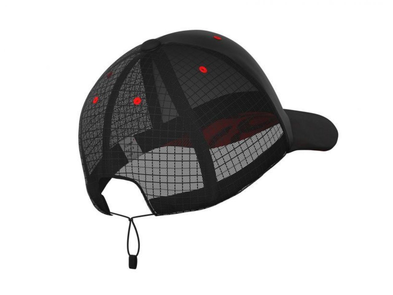 COMPRESSPORT RACING TRUCKER CAP BLACK ET RED Casquette running