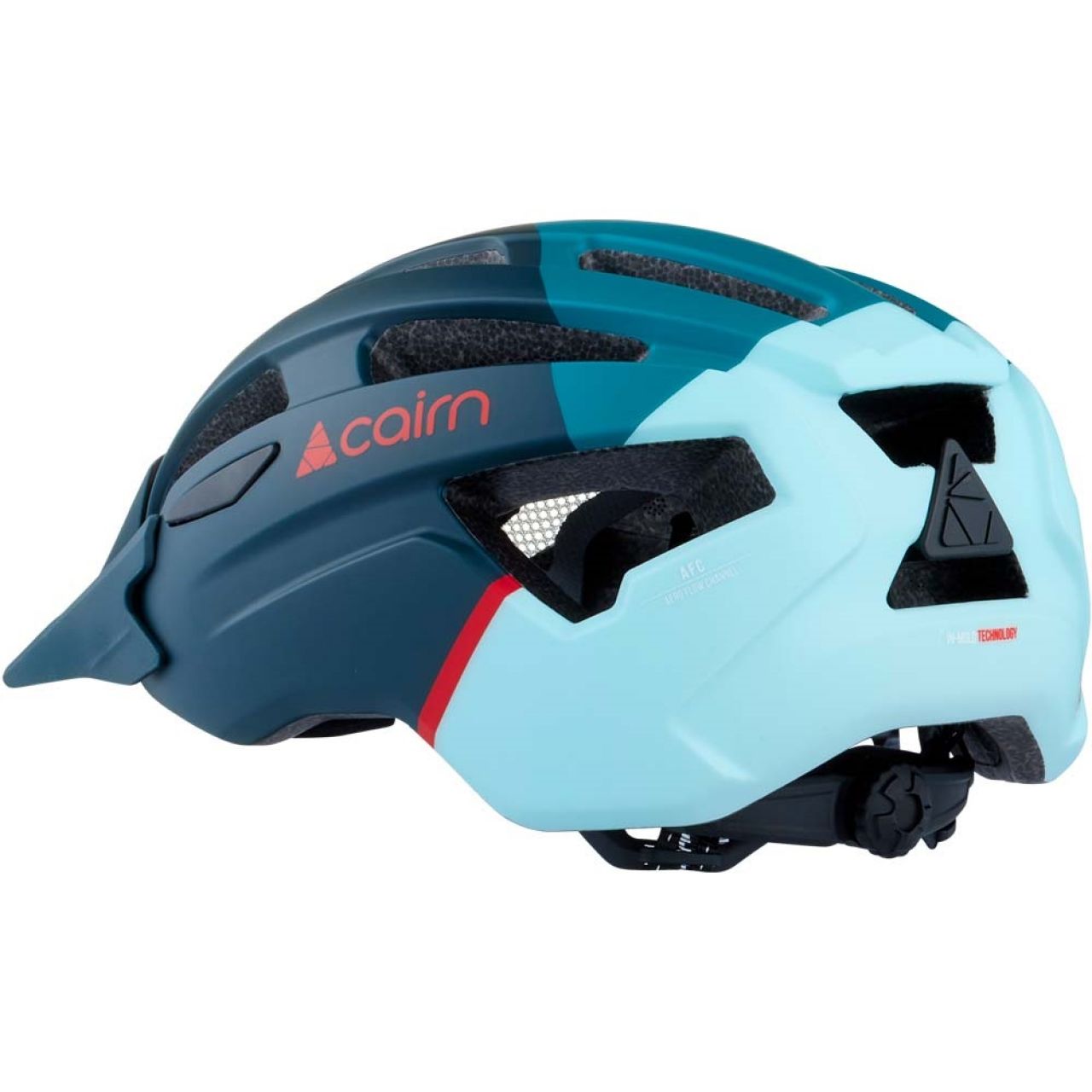CAIRN PRISM XTR II MAT PETROL ET BLUE ICE Casque vélo