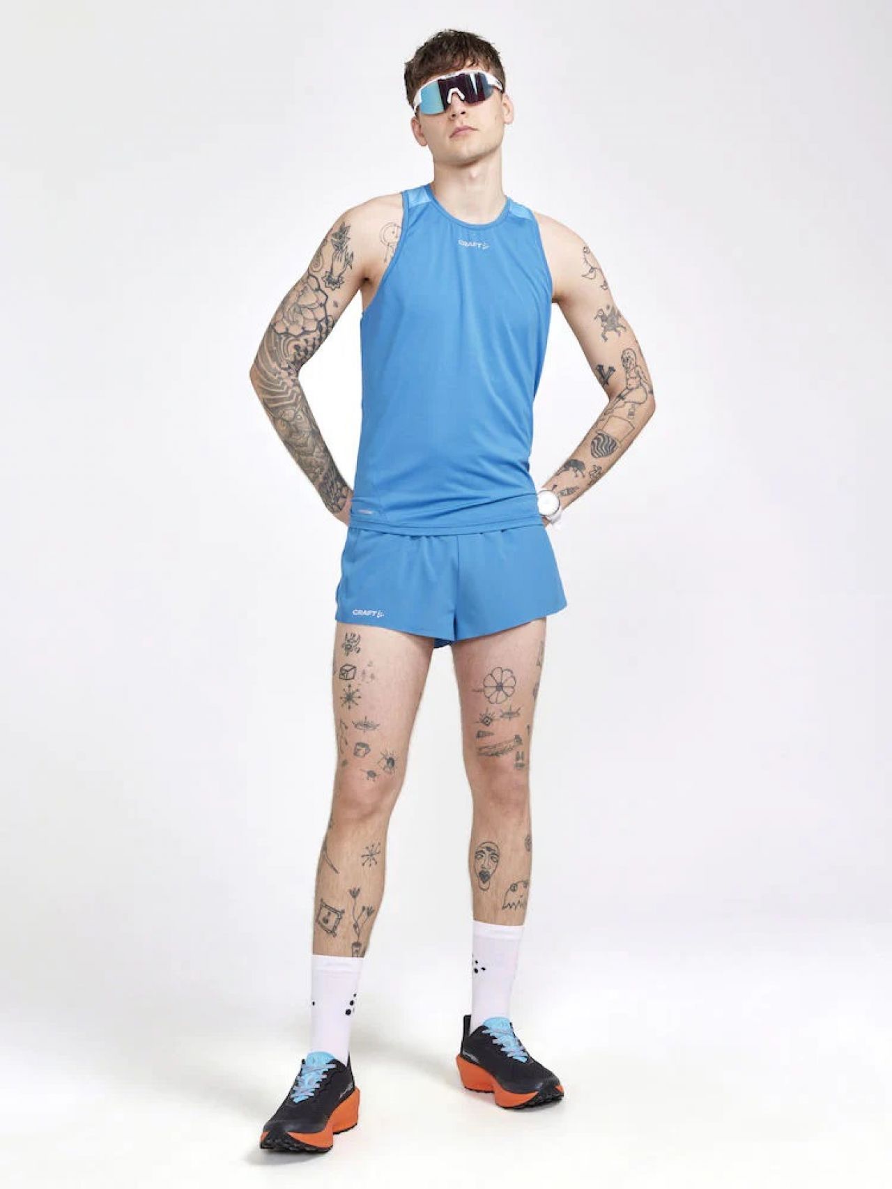 CRAFT PRO HYPERVENT SPLIT SHORT BLEU Short Running