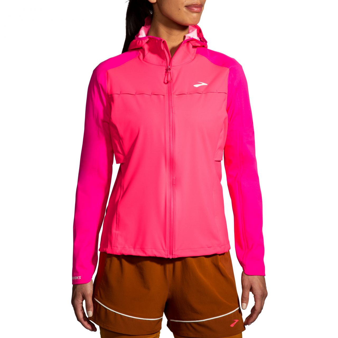 BROOKS HIGH POINT WATERPROOF JACKET HYPER PINK ET FUCHSIA Veste etanche