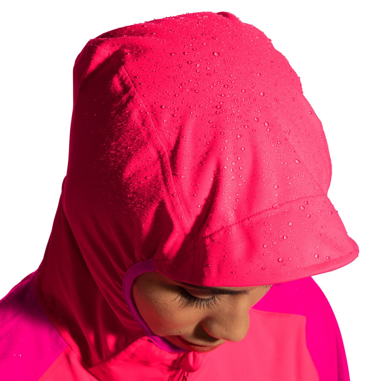 BROOKS HIGH POINT WATERPROOF JACKET HYPER PINK ET FUCHSIA Veste etanche