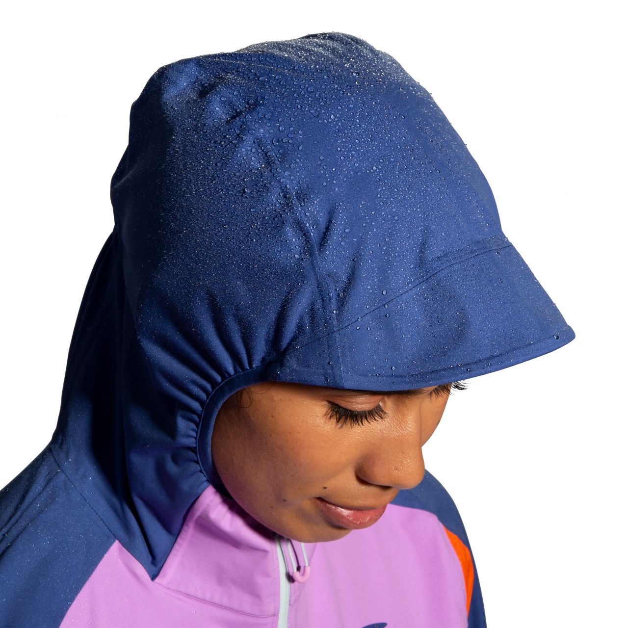 BROOKS HIGH POINT WATERPROOF JACKET HYPER SLATE ET BRIGHT ORANGE Veste ...