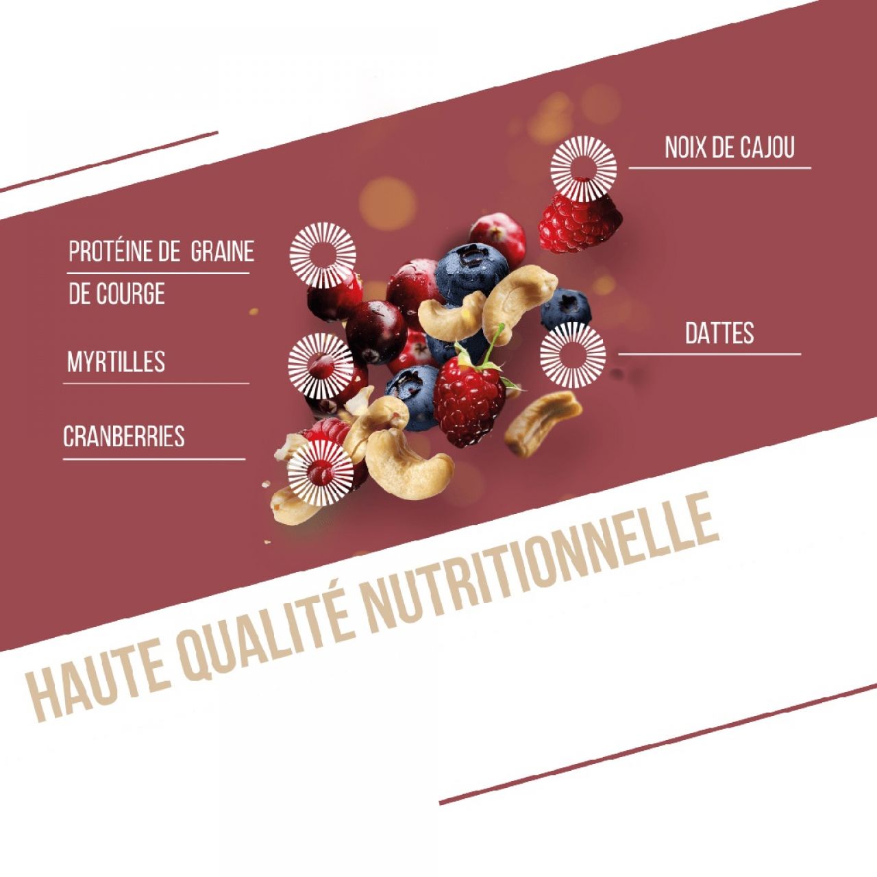 BAOUW BARRE PROTEINEE 50G FRUITS ROUGES ET CAJOU Barre energetique