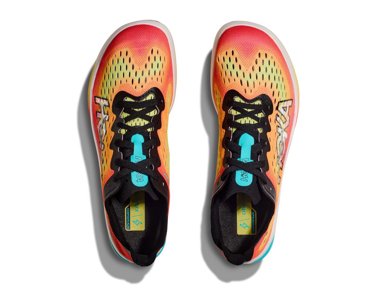 HOKA CIELO FLYX BLACK ET YUZU Pointes athletisme