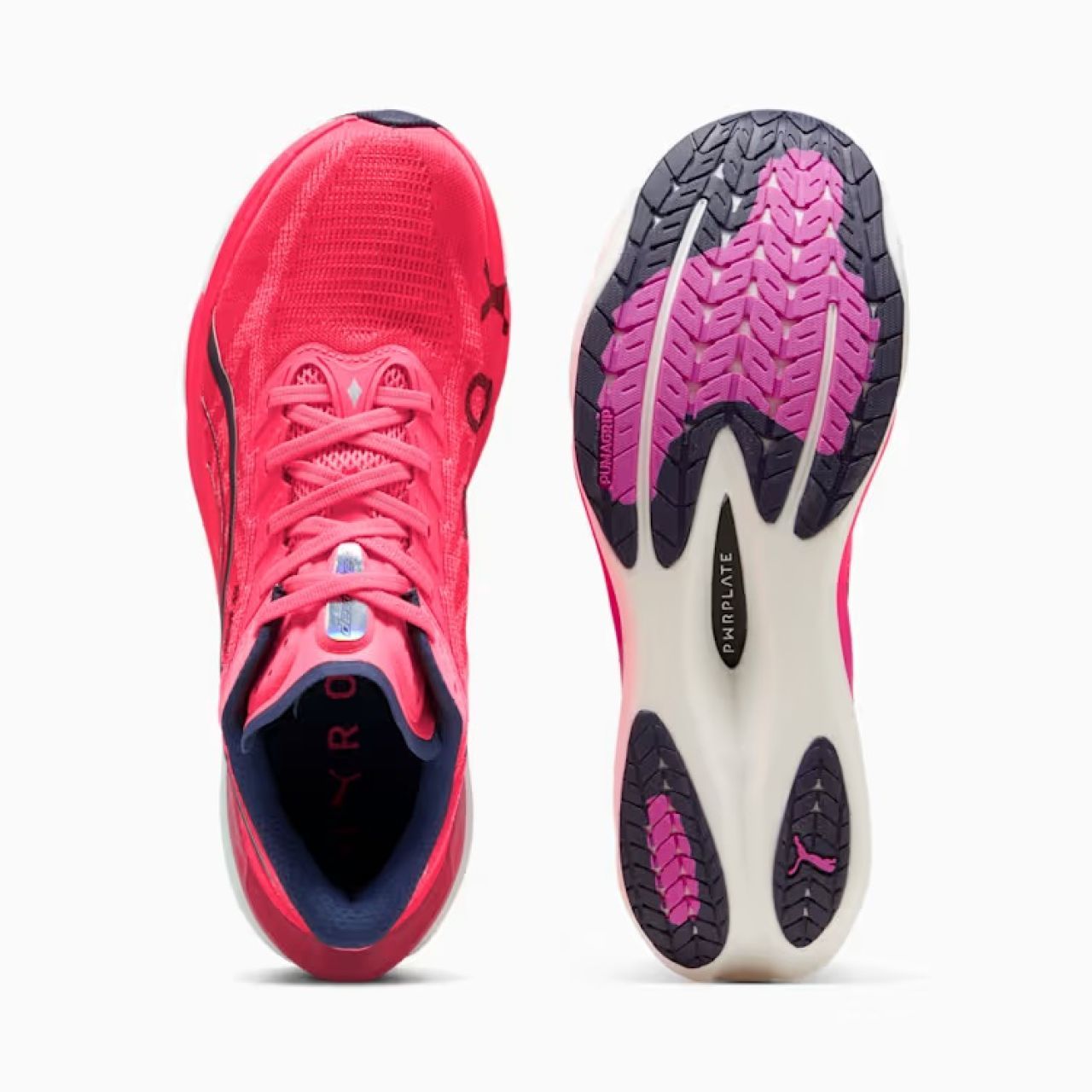 PUMA DEVIATE NITRO 4 HYROX ELECTRIC ORCHID ET PURE PINK Chaussures de ...